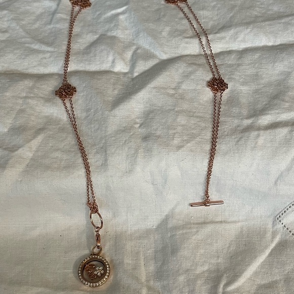 Origami Owl | Jewelry | Origami Owl Rose Gold Locket With Toggle Chain ...